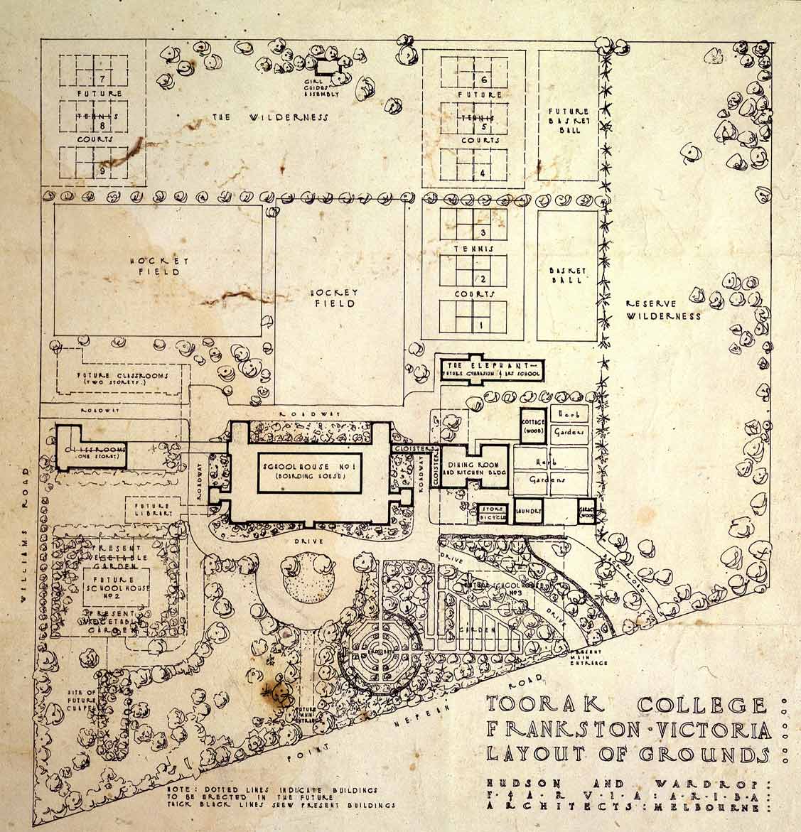 Layout Of Grounds, Toorak College.